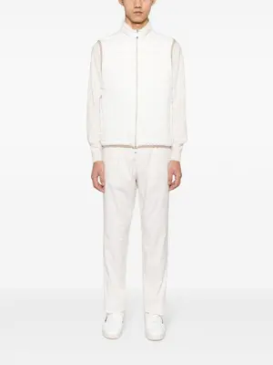 Brunello Cucinelli Zip-up Padded Gilet - White