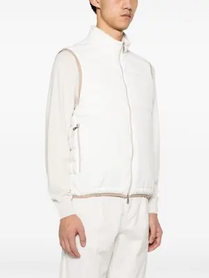 Brunello Cucinelli Zip-up Padded Gilet - White