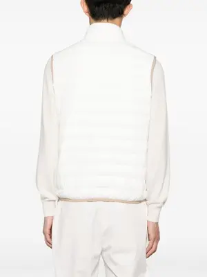 Brunello Cucinelli Zip-up Padded Gilet - White