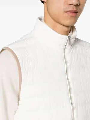 Brunello Cucinelli Zip-up Padded Gilet - White