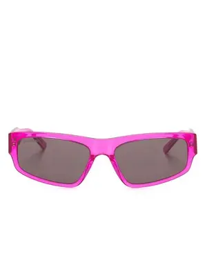 Balenciaga Rectangle-frame Sunglasses - Pink