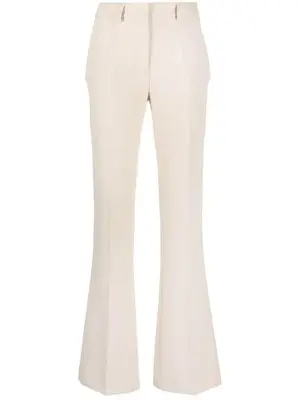 BLANCA VITA Flared Crepe Trousers