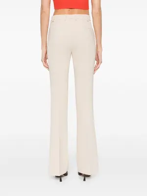 BLANCA VITA Flared Crepe Trousers