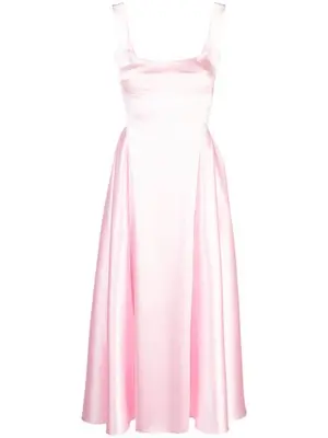 ATU BODY COUTURE Square-neck Satin Maxi Dress - Pink