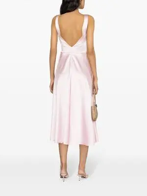 ATU BODY COUTURE Square-neck Satin Maxi Dress - Pink