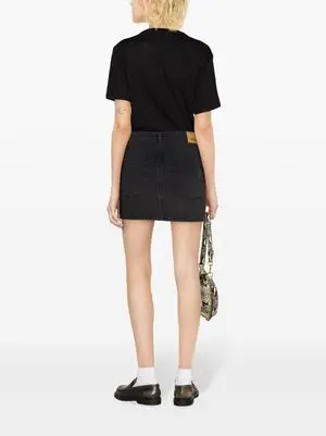 MARANT ETOILE Zewel Flocked Linen T-shirt - Black