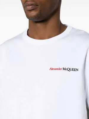 Alexander McQueen Embroidered-logo Cotton T-shirt