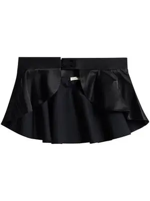 Bite Studios Ruffled Satin Belt - Black