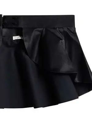 Bite Studios Ruffled Satin Belt - Black