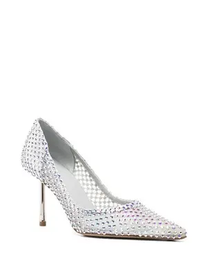 LE SILLA Gilda 90mm Crystal-embellished Pumps - Silver