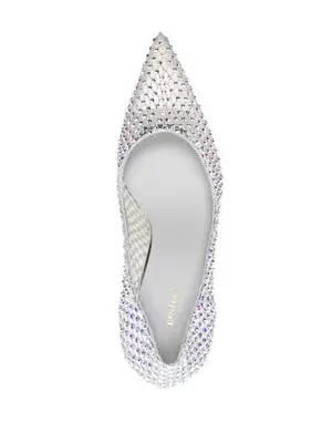 LE SILLA Gilda 90mm Crystal-embellished Pumps - Silver