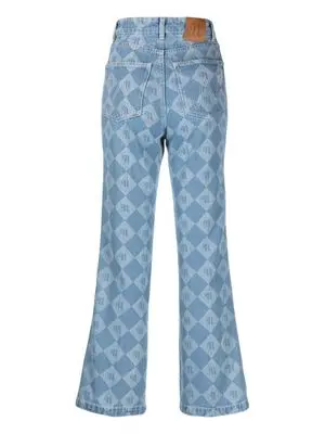 Nanushka Zoey Monogram Kick-flare Jeans
