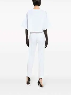 Dolce & Gabbana High-waisted Gabardine Trousers - White