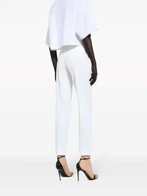 Dolce & Gabbana High-waisted Gabardine Trousers - White