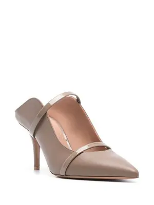 MALONE SOULIERS Maureen 70mm Leather Mules - Neutrals