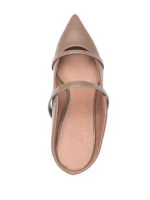 MALONE SOULIERS Maureen 70mm Leather Mules - Neutrals