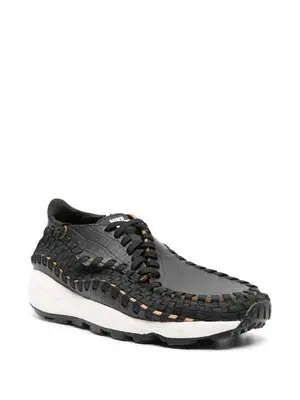Nike Footscape Woven Leather Sneakers - Black