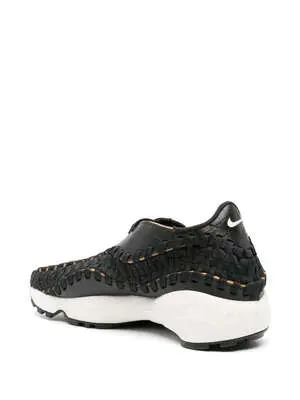 Nike Footscape Woven Leather Sneakers - Black
