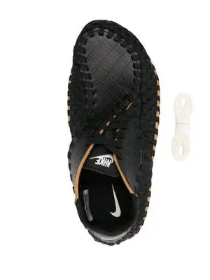 Nike Footscape Woven Leather Sneakers - Black