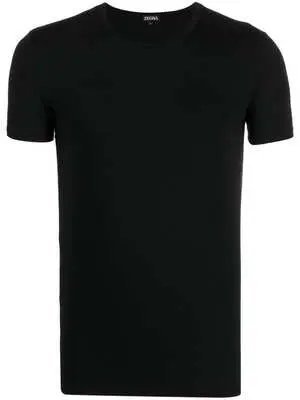 Zegna Short-sleeved Stretch-modal T-shirt - Black