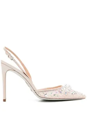 Rene Caovilla Cinderella 105mm Leather Pumps