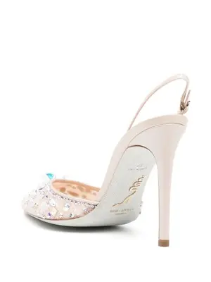 Rene Caovilla Cinderella 105mm Leather Pumps