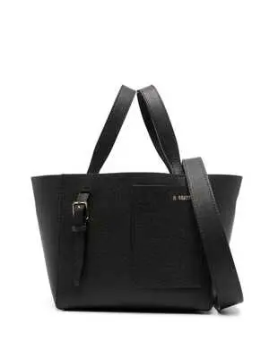 VALEXTRA Soft Bucket Micro Tote Bag - Black