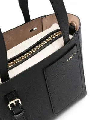 VALEXTRA Soft Bucket Micro Tote Bag - Black