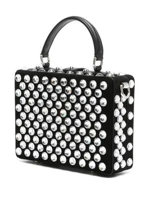 Dolce & Gabbana Dolce Box Rhinestone-embellished Tote - Black