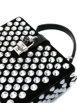 Dolce & Gabbana Dolce Box Rhinestone-embellished Tote - Black