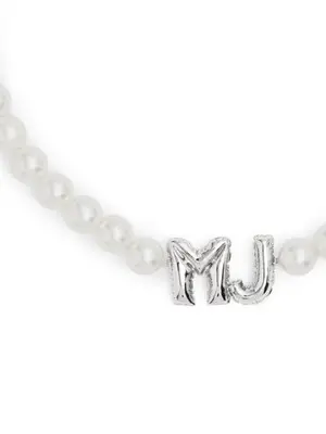 Marc Jacobs Logo-lettering Pearl Necklace