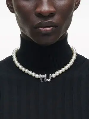 Marc Jacobs Logo-lettering Pearl Necklace
