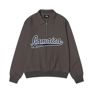 StÜssy X Denim Tears Half Zip Fleece 'charcoal - Grey
