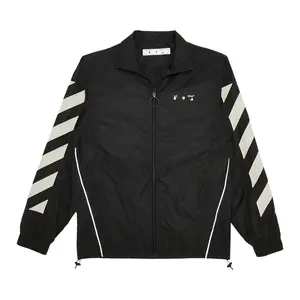 Off-White Diag Nylon Track Top /abbey/stone - Black