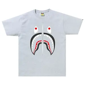 A BATHING APE Shark Tee - Grey