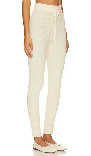 Varley Mocado Rib Knit Legging In Grey