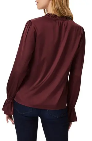 Paige Laurin Satin Top - Dusty Cherrywood