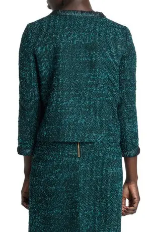 St. John Textured Tweed Knit Jacket