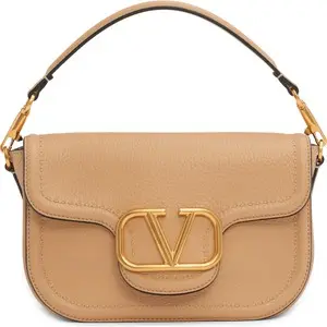 Valentino Garavani Leather Shoulder Bag - Gh9 Cappuccino