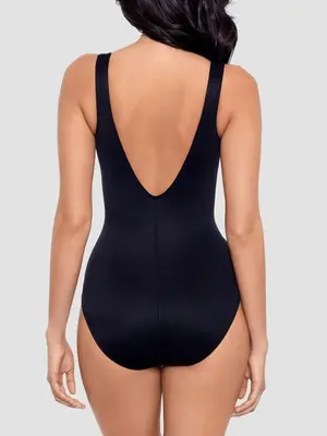 Miraclesuit Illusionists Cross-over One-piece Swimsuit - Black