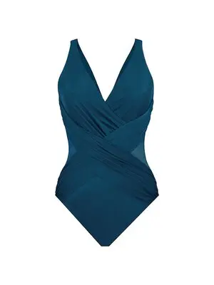 Miraclesuit Illusionists Cross-over One-piece Swimsuit Nova Green