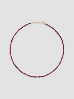 Jia Jia Birthstone 14k Yellow Gold & Gemstone Beaded Necklace - Ruby