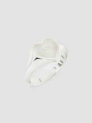 Gucci Sterling Gg Signet Ring - Silver