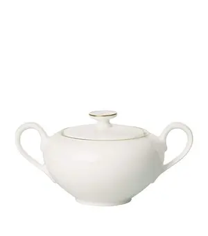 VILLEROY & BOCH Anmut Gold Sugar Bowl - White