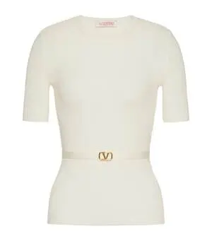 Valentino Garavani Wool Belted Sweater