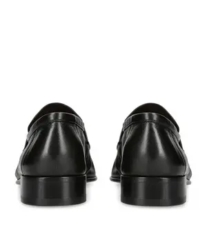 THE ROW Soft Leather Loafers - Black