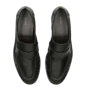 THE ROW Soft Leather Loafers - Black