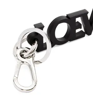 Loewe Leather Logo Keychain
