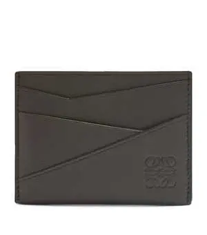 Loewe Leather Puzzle Card Holder - Grey