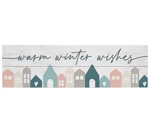 SINCERE SURROUNDINGS 24' Warm Winter Houses Vin Tage Pallet - One-color